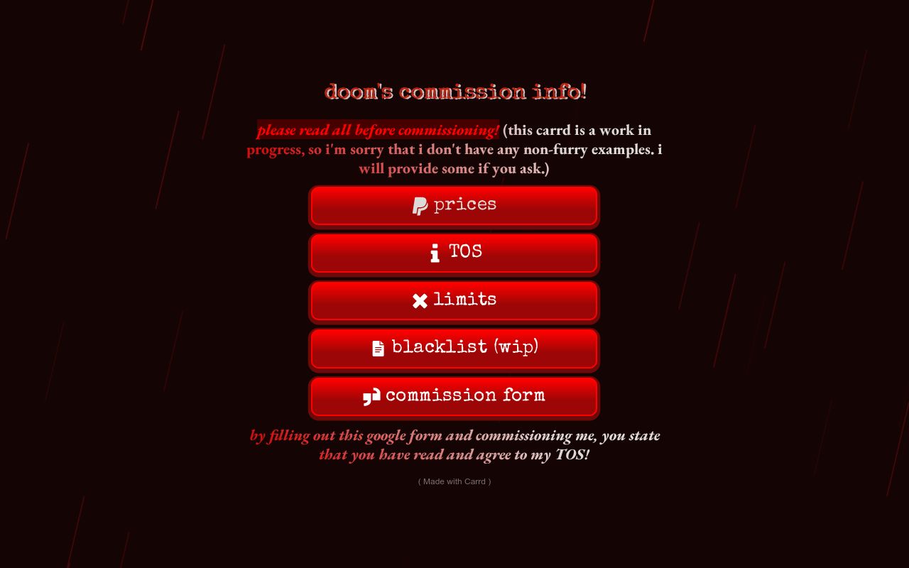 kaz's commission info